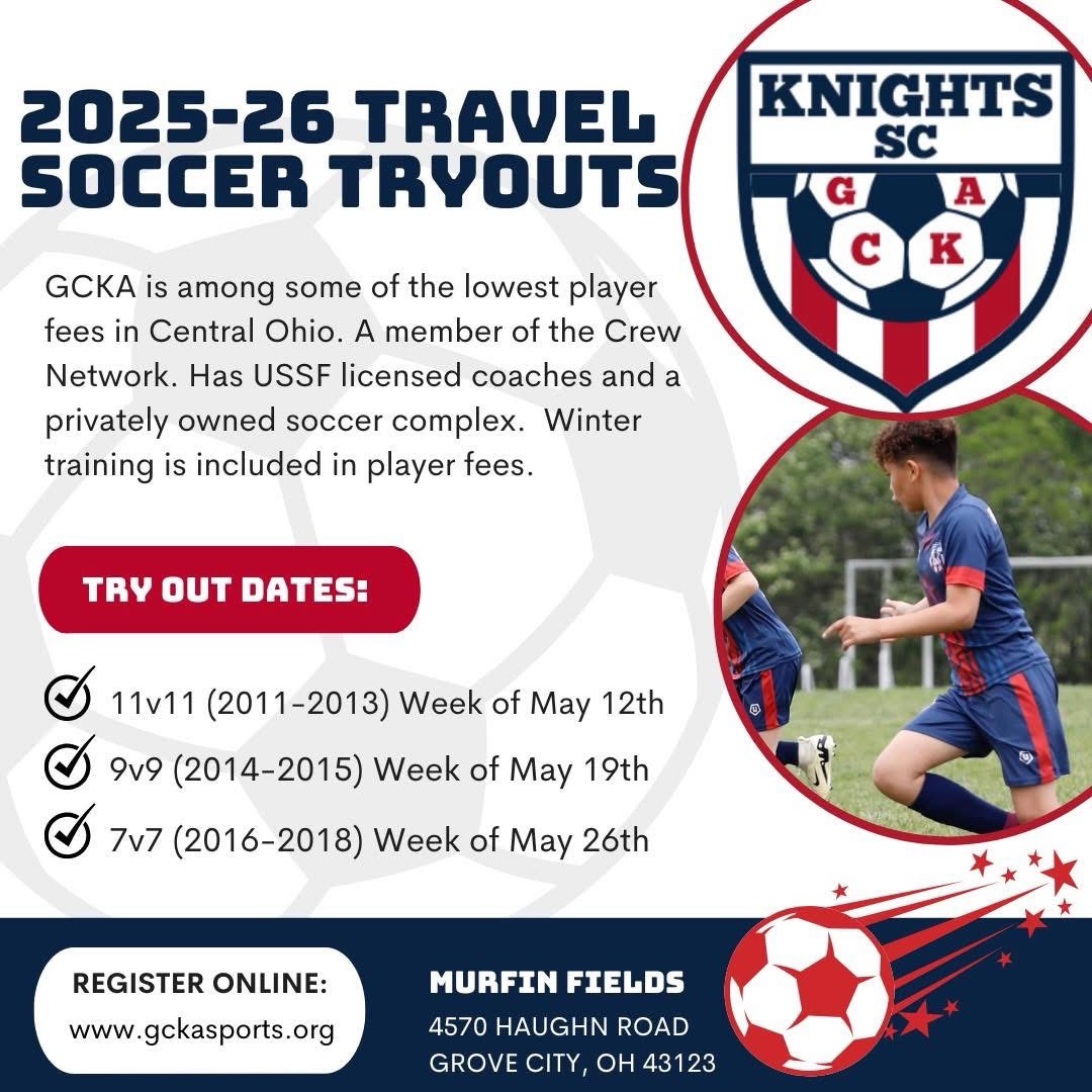 Travel Soccer Tryouts – Grove City Kids Association